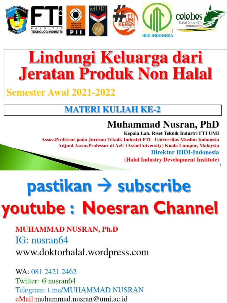 Lindungi Keluarga dari Produk Non-Halal | PDF | Memasak, Makanan ...