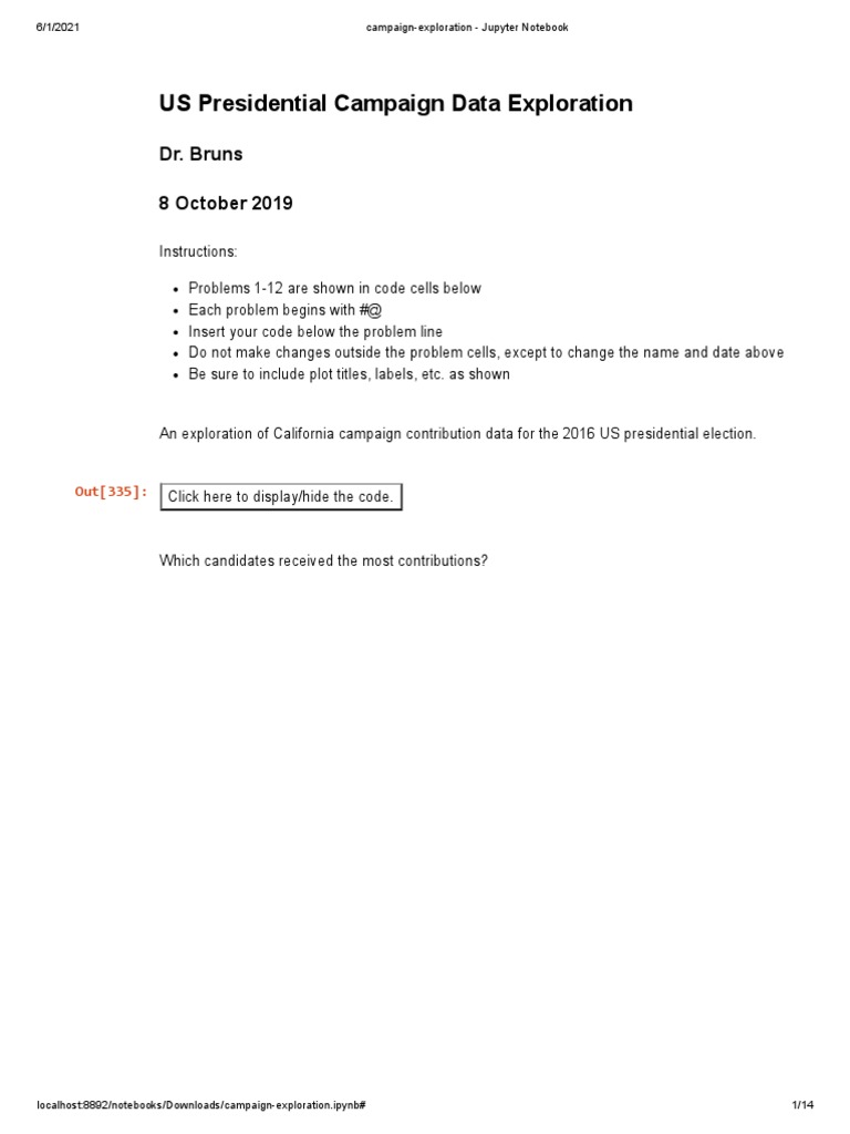 Campaign-Exploration - Jupyter Notebook | PDF | Computing Campaign-Exploration - Jupyter Notebook | PDF | Computing