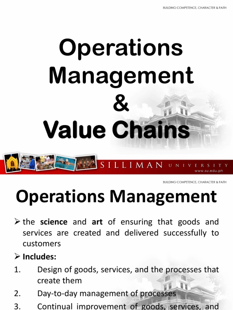 CH 1 - OM and Value Chains | PDF | Goods | Strategic Management