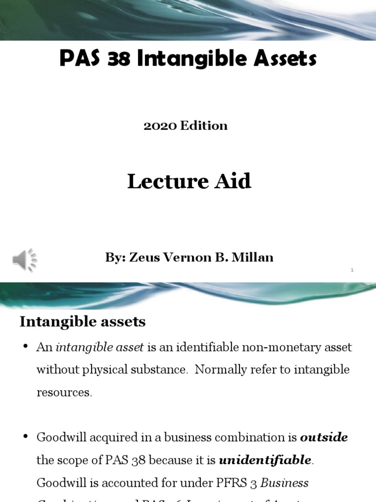 Pas 38 - Intangible Assets | PDF | Intangible Asset | Goodwill (Accounting)