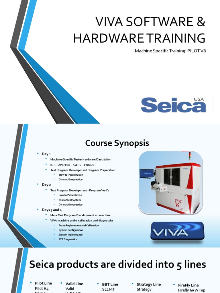 Viva Software & Hardware Training: Machine Specific Training: PILOT V8 ...