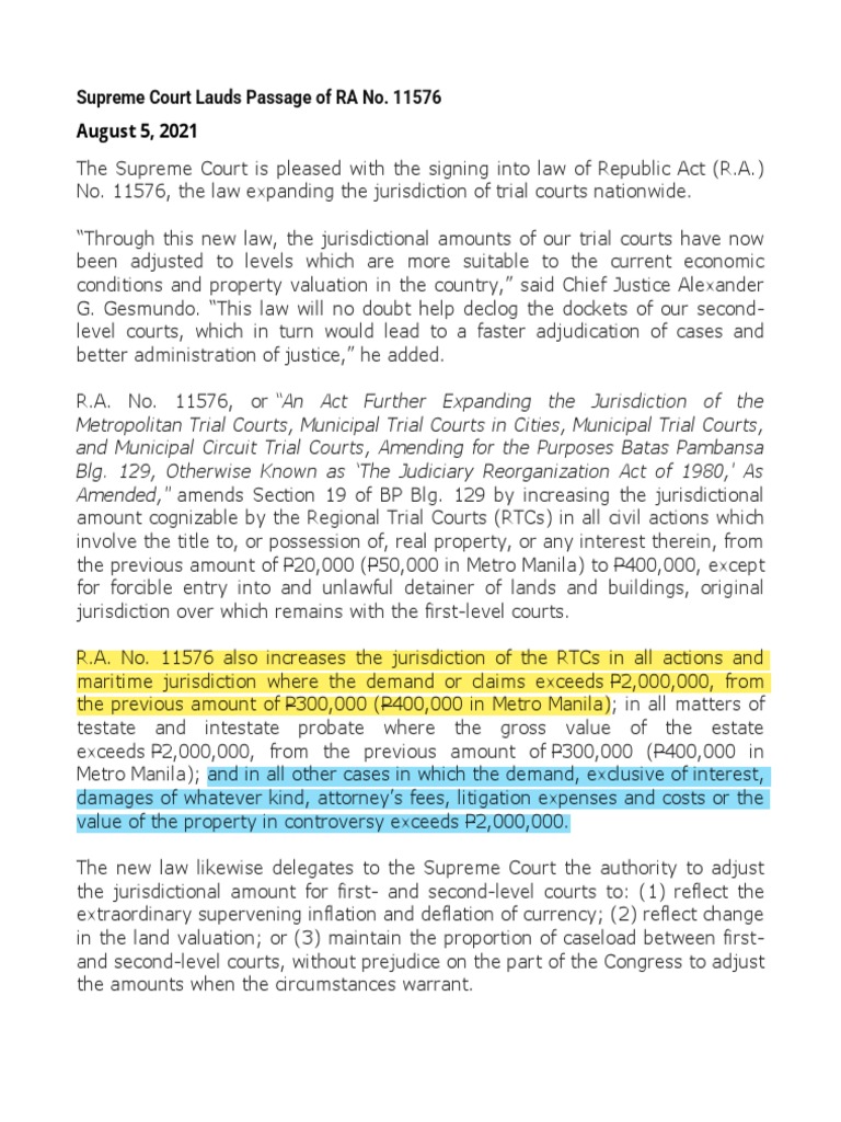 Expanding MTCs Jurisdiction | Descargar gratis PDF | Government Institutions | Public Sphere