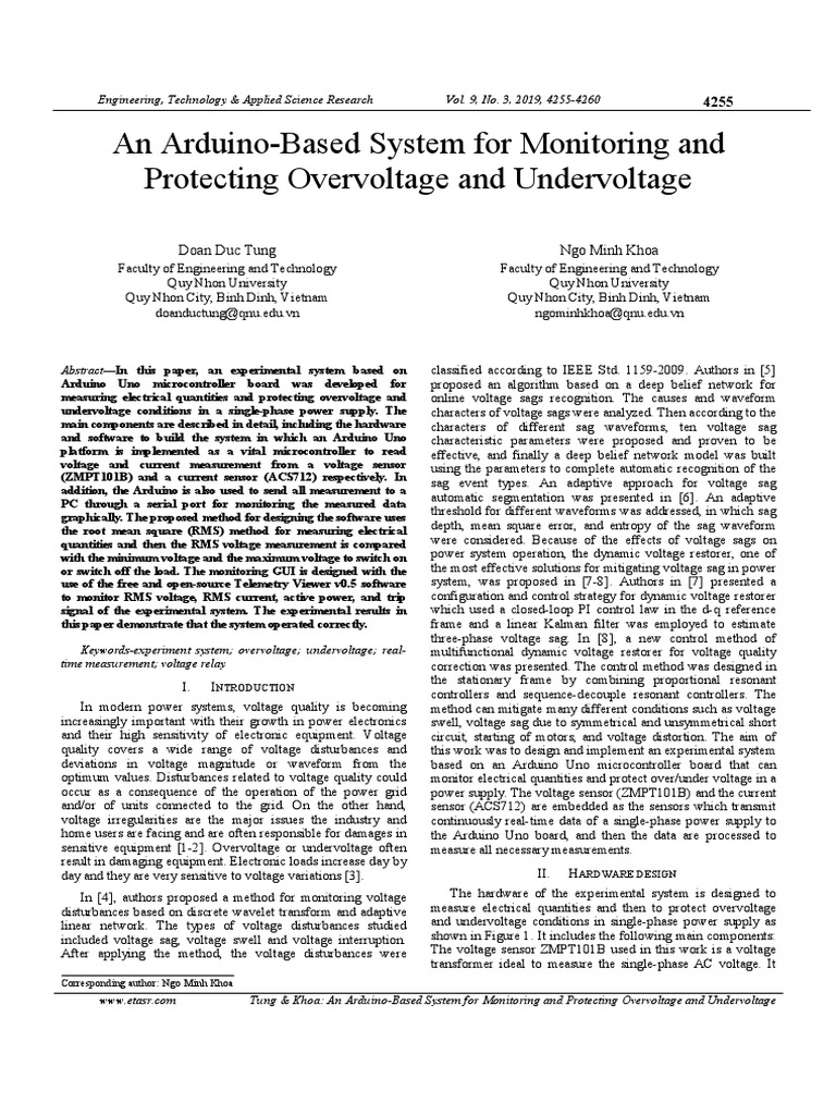 An Arduino-Based System for Real-Time Monitoring and Protection Against ...