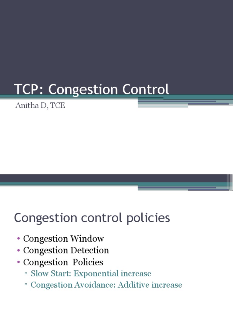 TCP Congestion Control | PDF