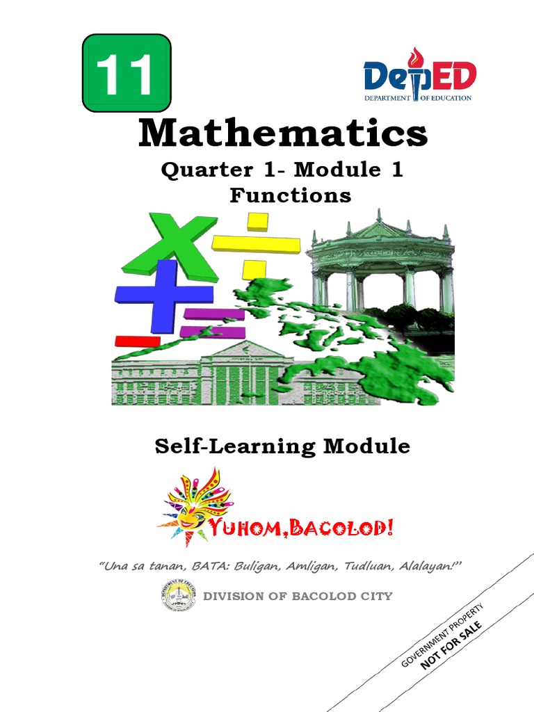 Mathematics: Quarter 1-Module 1 Functions | PDF | Function (Mathematics) | Set (Mathematics)