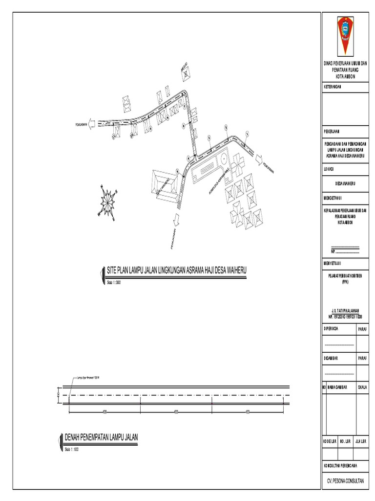 Site Plan Lampu Jalan Lingkungan Asrama Haji Desa Waiheru: Dinas ...