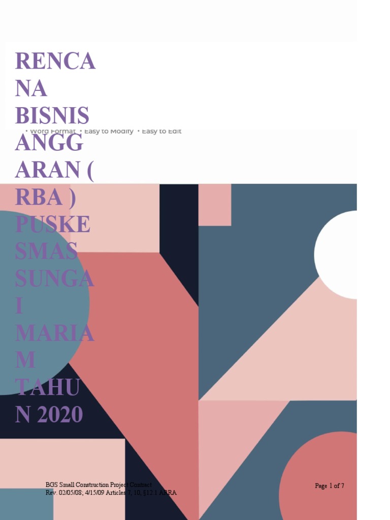 Renca NA Bisnis Angg Aran (Rba) Puske Smas Sunga I Maria M Tahu N 2020 ...