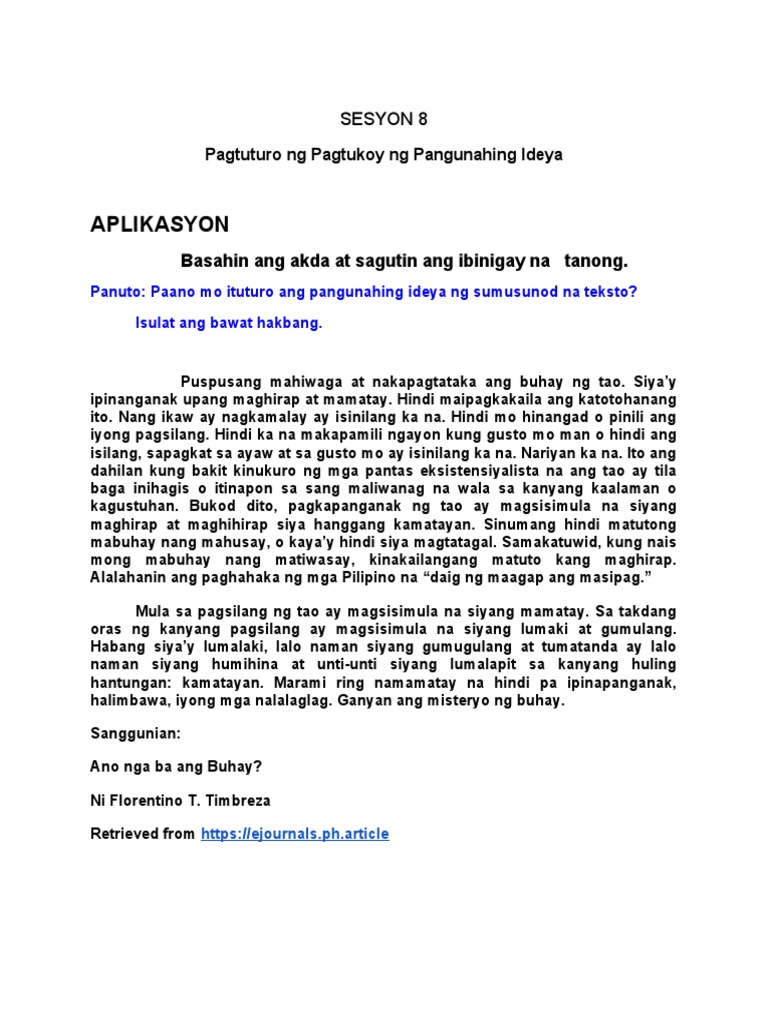 Jauna Casalin - IKATLONG ARAW (Sesyon 8-11) | PDF