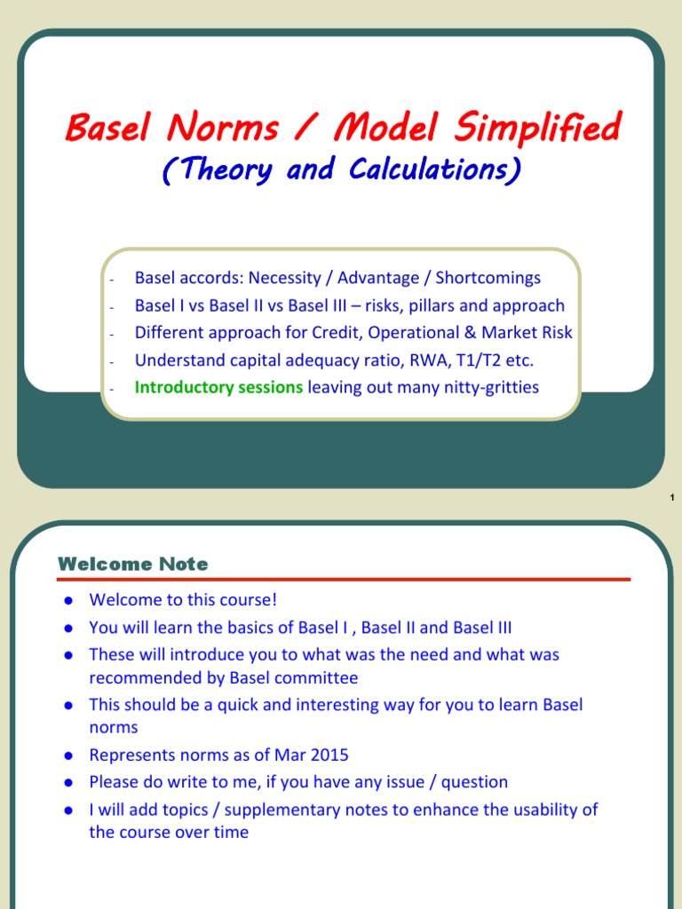 BN 01 Basel Model Simplified | Download Free PDF | Financial Capital ...