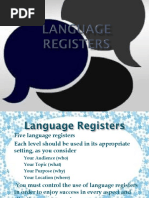 Communicative Style or Language Register | PDF