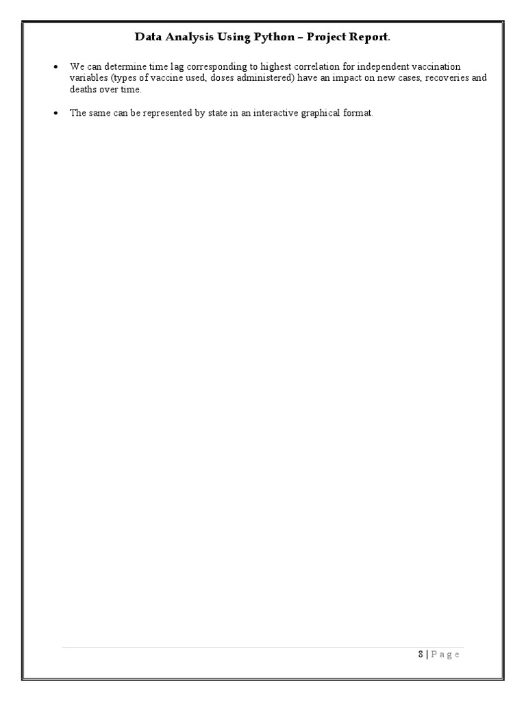 Data Analysis Using Python - Project Report | PDF