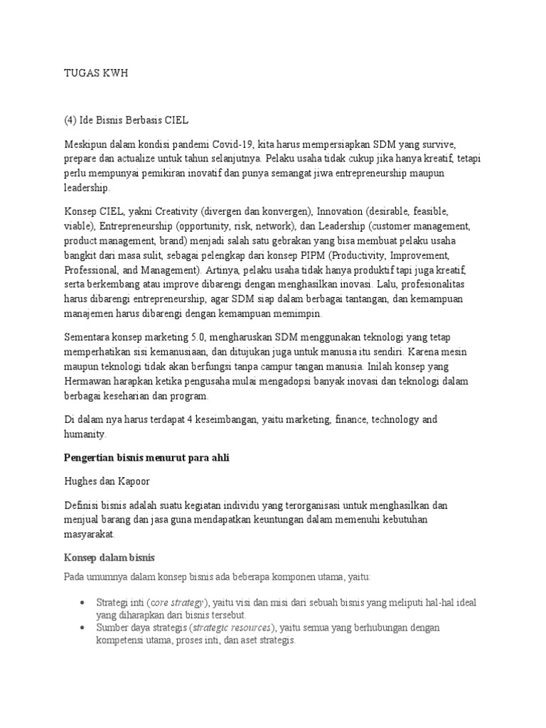 TUGAS KWH Kslruhan | PDF