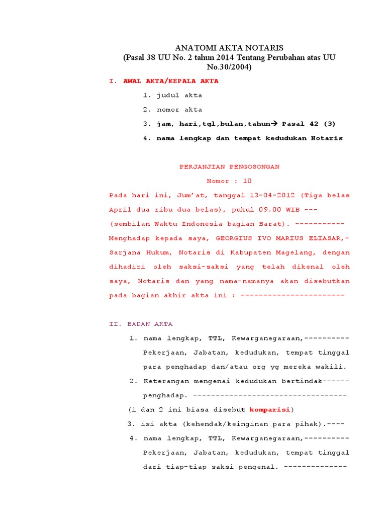 0002 Anatomi Akta | PDF