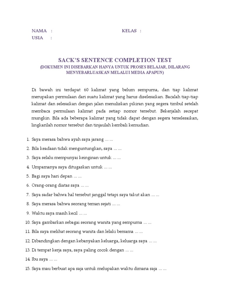SSCT Form | PDF