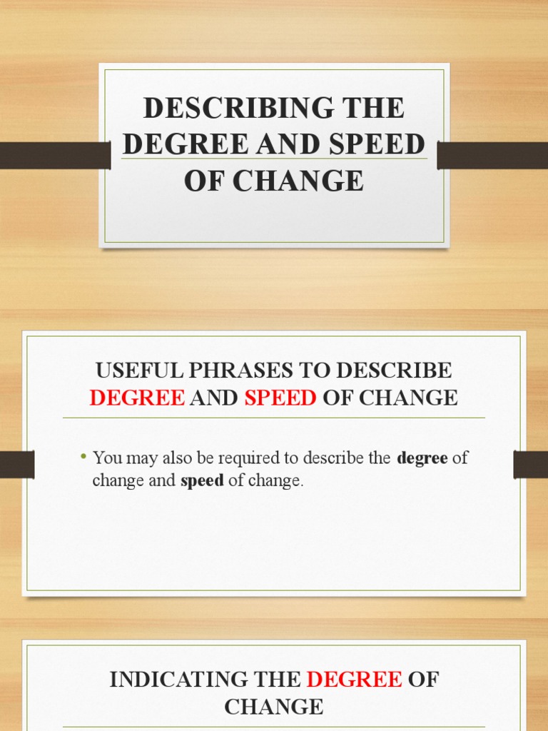 Powerpoint Describing The Degree Speed of Change | PDF
