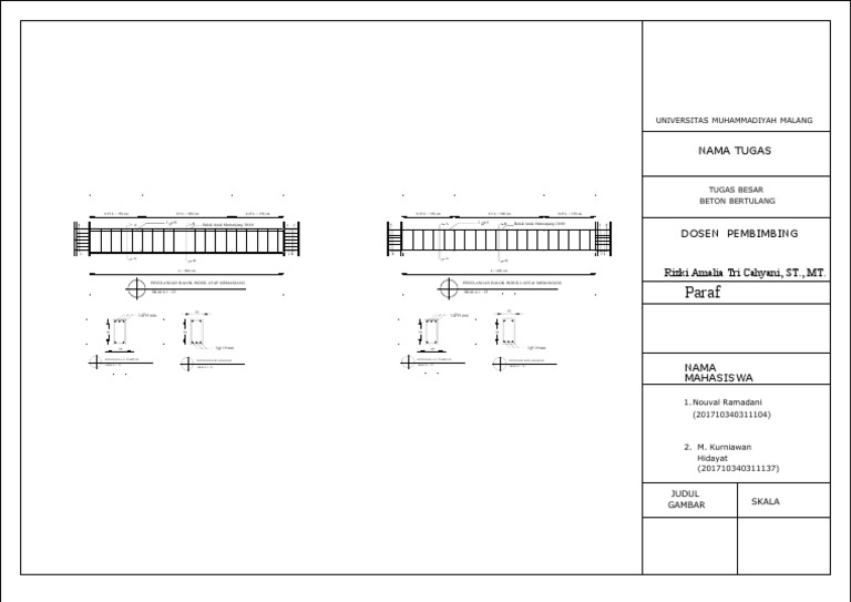 Balok Induk Memanjang | PDF