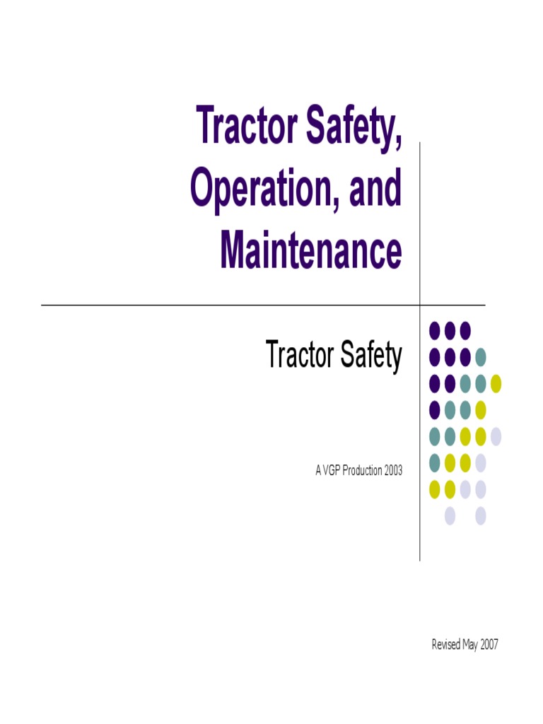 Tractor Safety | PDF | Tractor | Vehicles