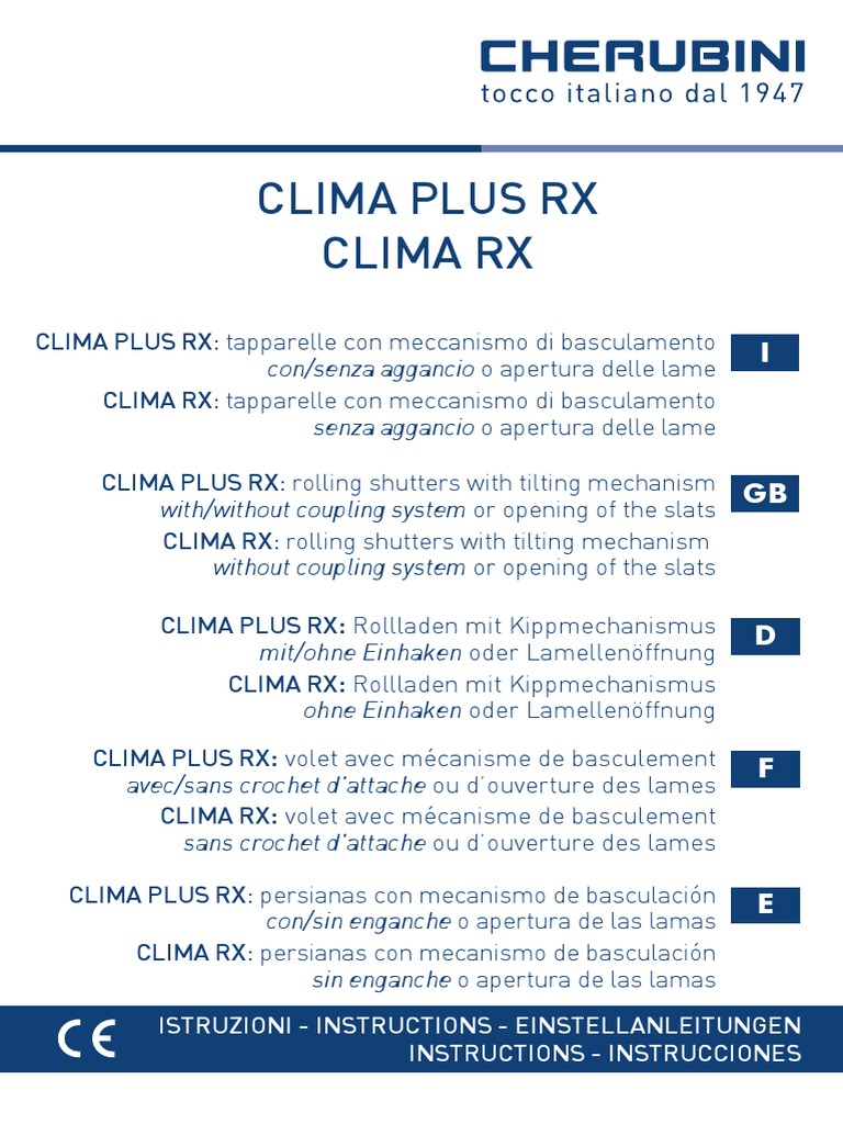 Clima ClimaPlus RX A4518 - 6870 Rev.10 03 2020 - Ing | PDF | Switch ...