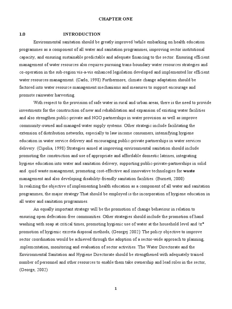 Enhancing Environmental Sanitation Strategies | PDF | Sanitation ...