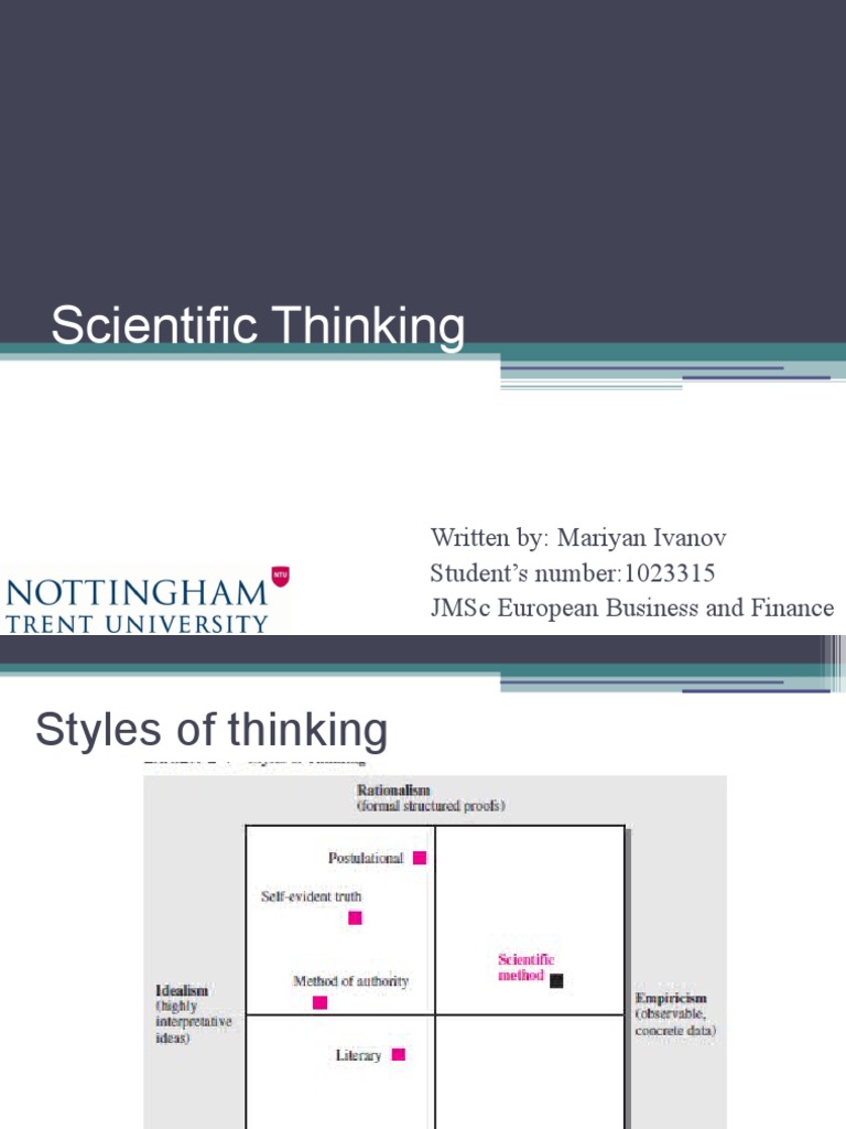 CH 2 Scientific Thinking | PDF | Hypothesis | Deductive Reasoning