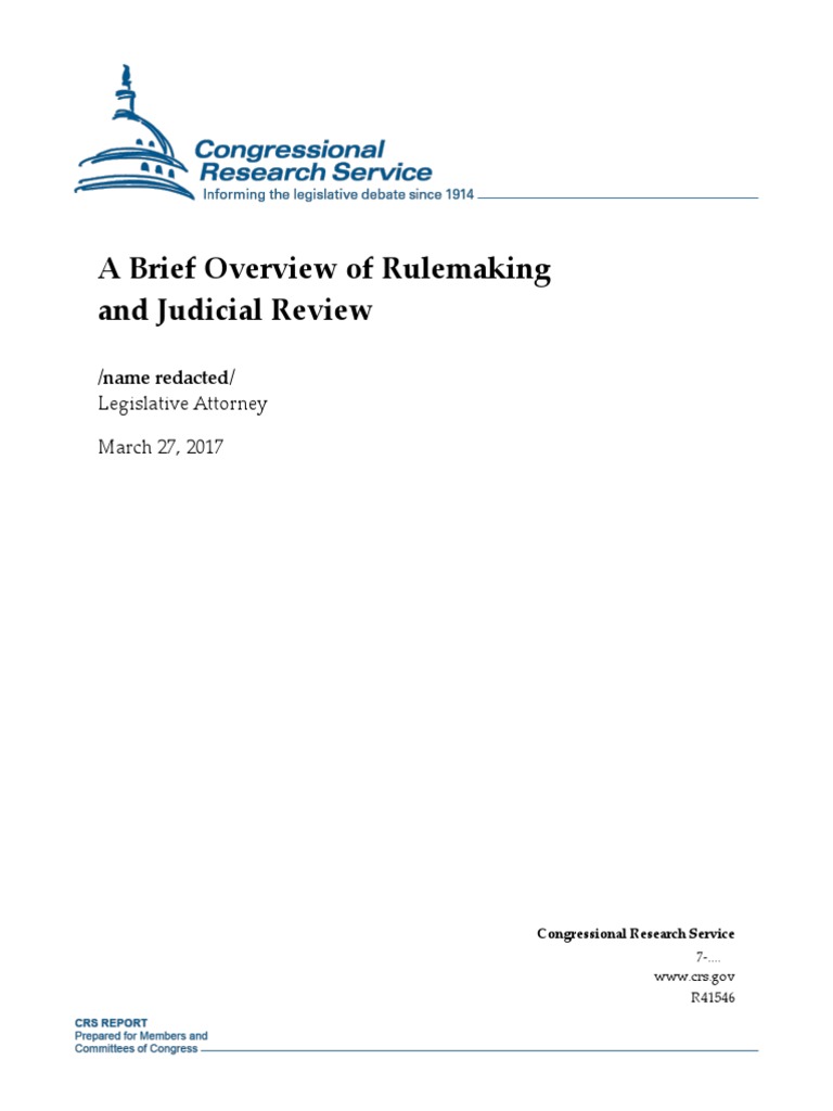 APA Rulemaking Overview | PDF | Rulemaking | Justice