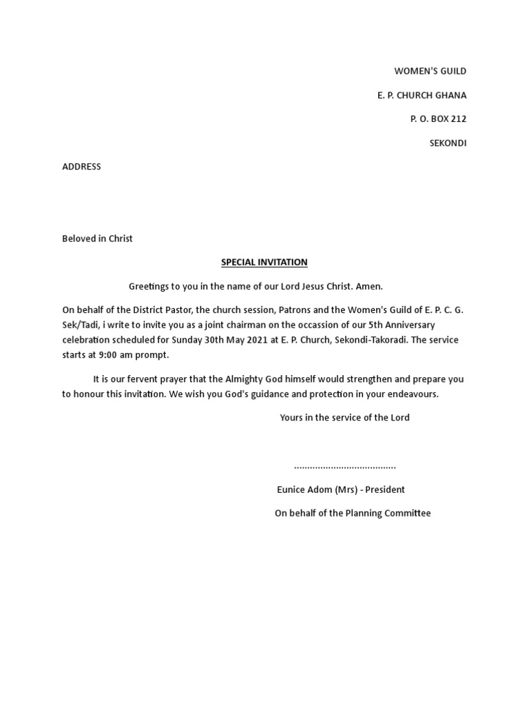 Women's Guild Invitation | PDF