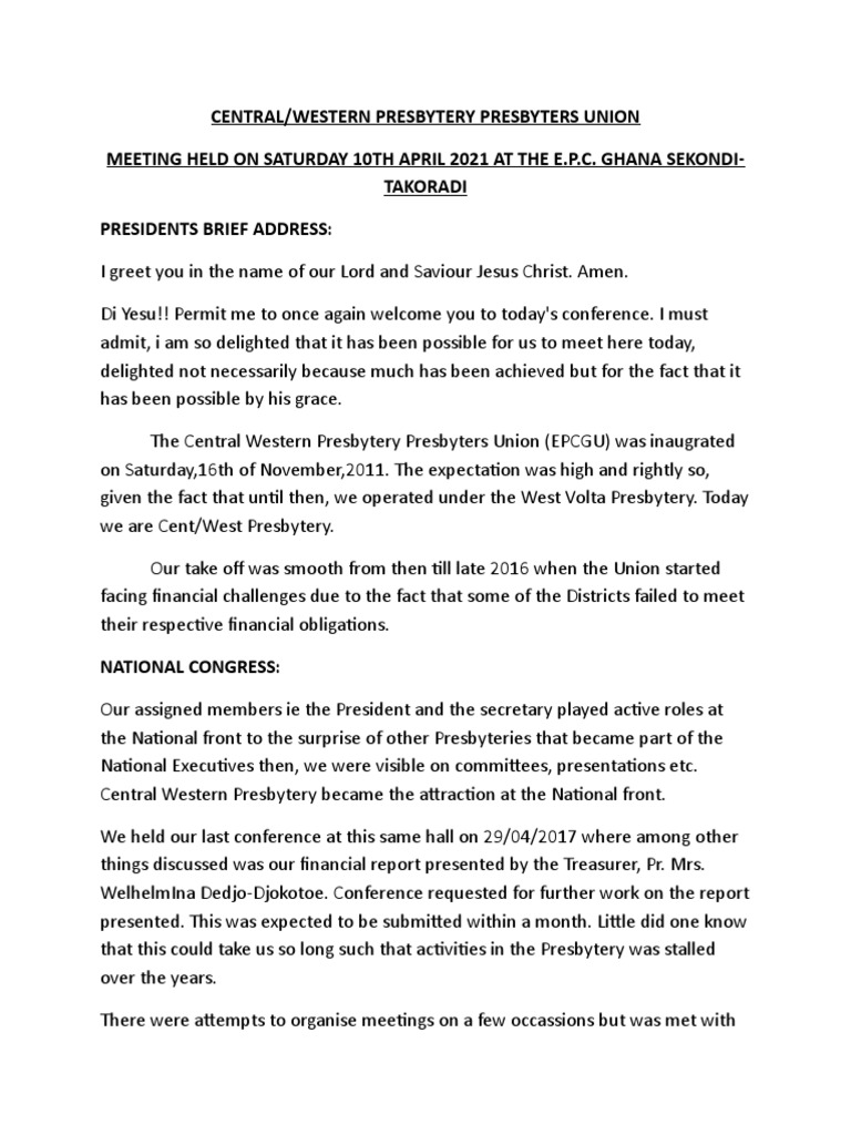 Welcome Address | PDF