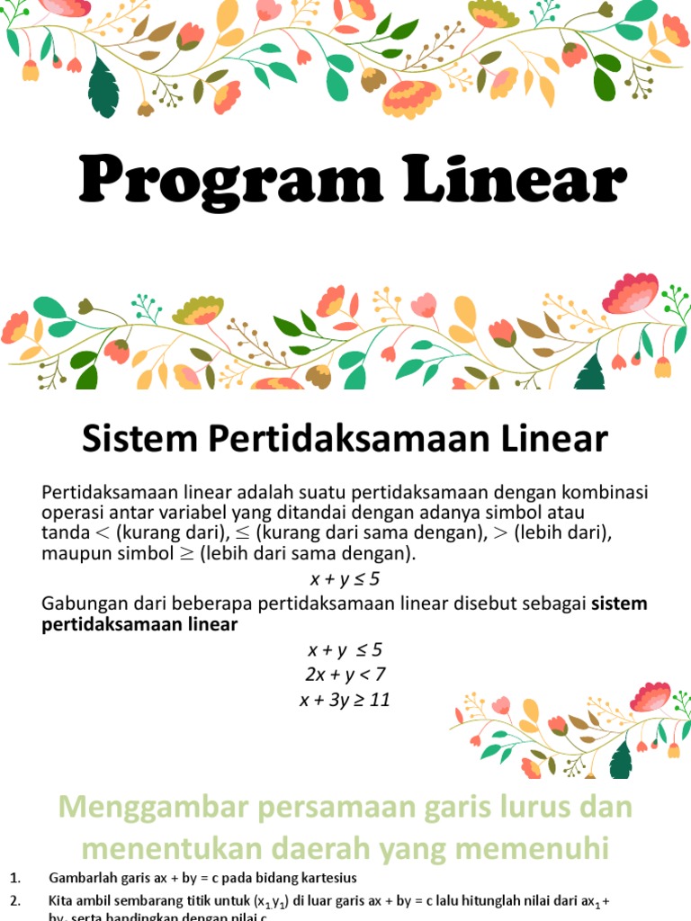 Program Linier | PDF