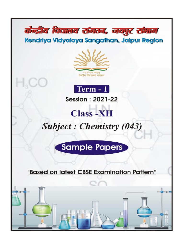 Final Sample Paper Booklet 2021-22 | PDF | Chlorine | Crystal Structure