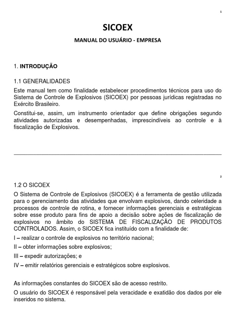 Manual Sicoex | PDF