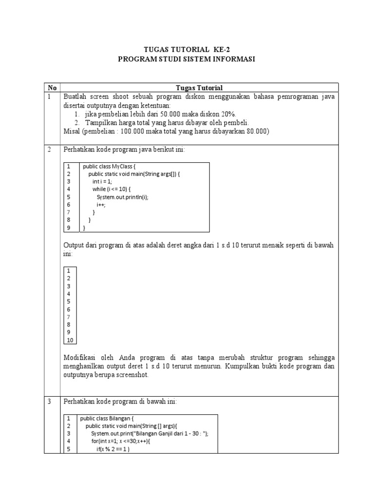 Tutorial Pemrograman Java Diskon dan Modifikasi | PDF