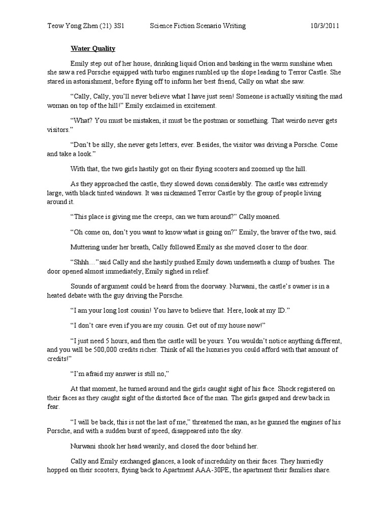 Scenario Writing | PDF