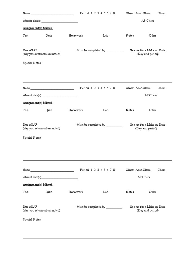 Absent Assignments v.0 | PDF