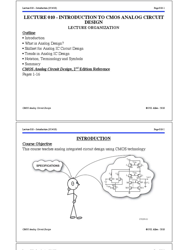 Introduction To Cmos Analog Circuit | PDF