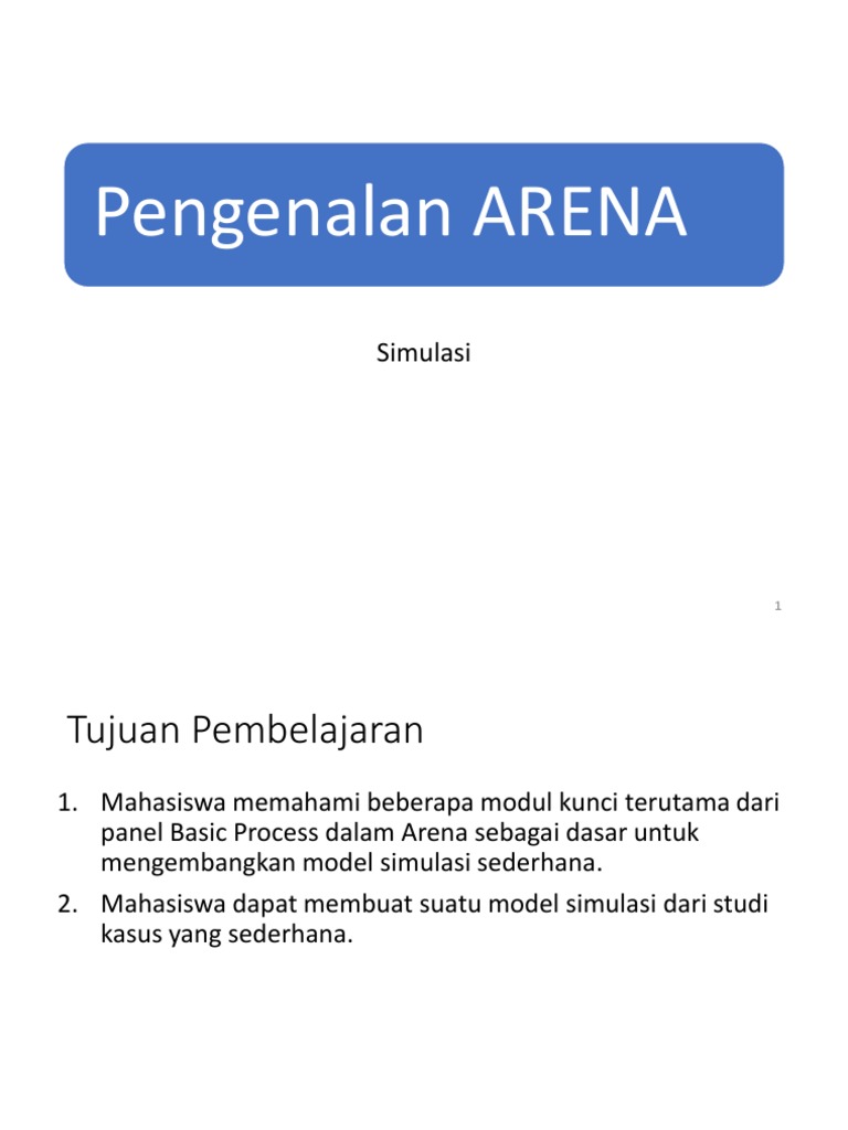 Pengenalan Software ARENA | PDF