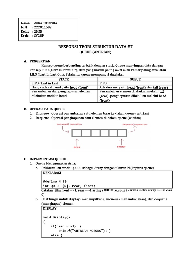 Struktur Data - Queue | PDF