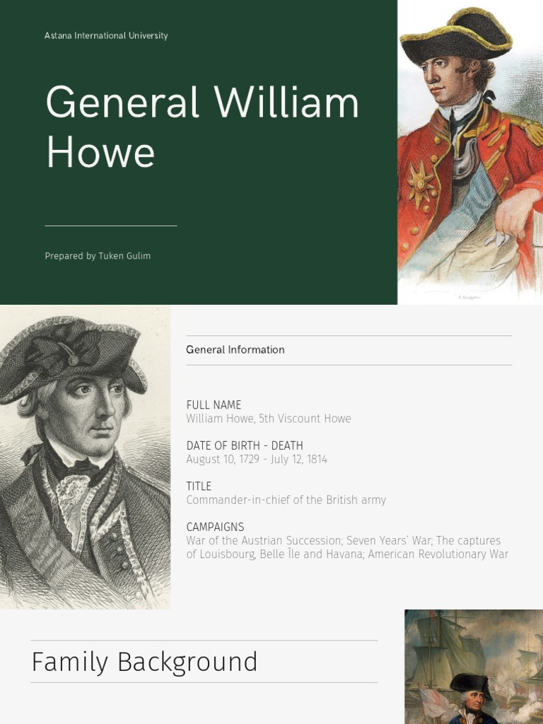 General William Howe | PDF | George Washington | Campaigns