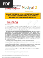 EC118 Pagtuturo NG Filipino Sa Elementarya II Panitikan NG Pilipinas | PDF