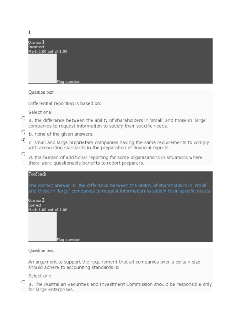 Question Text: Feedback | PDF | Lease | Financial Statement