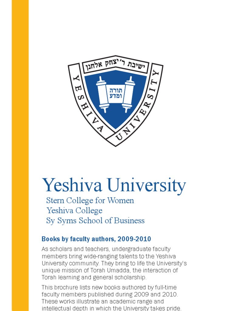 Yeshiva University: Stern College For Women Yeshiva College Sy Syms ...