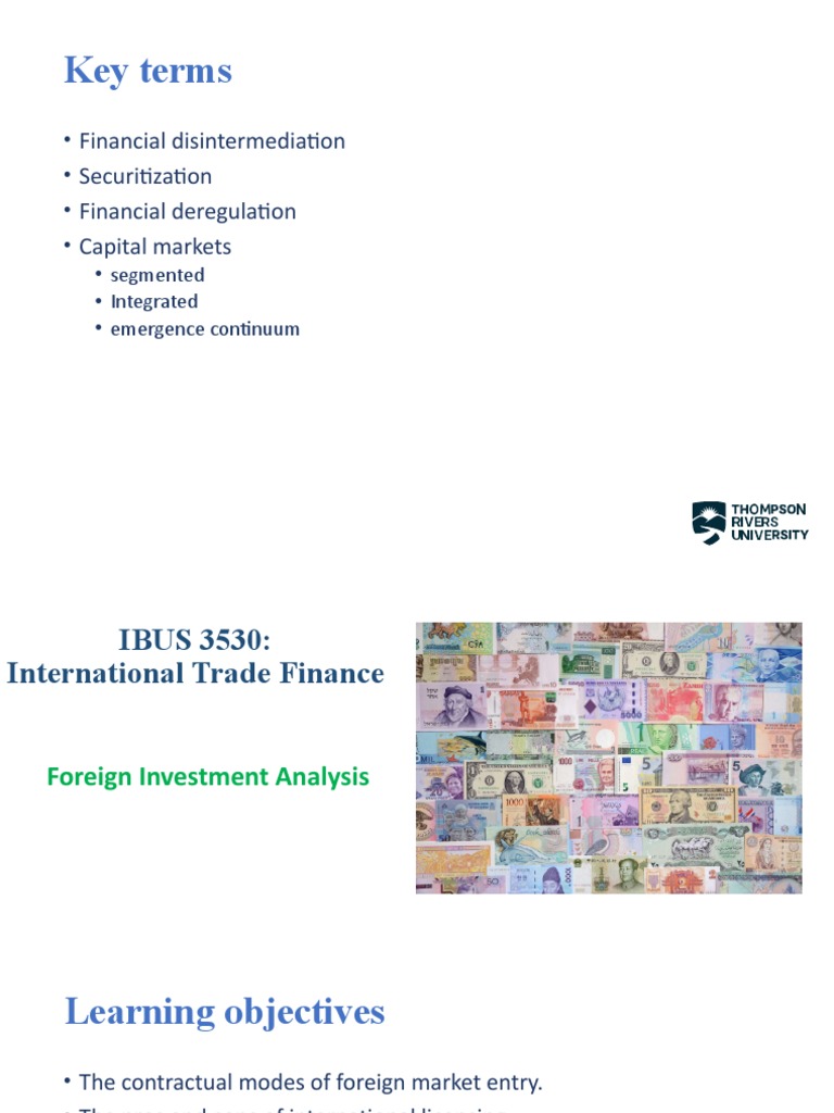 Key Terms: - Financial Disintermediation - Securitization - Financial ...