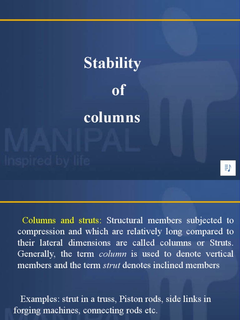 Stability of Columns | PDF | Buckling | Column