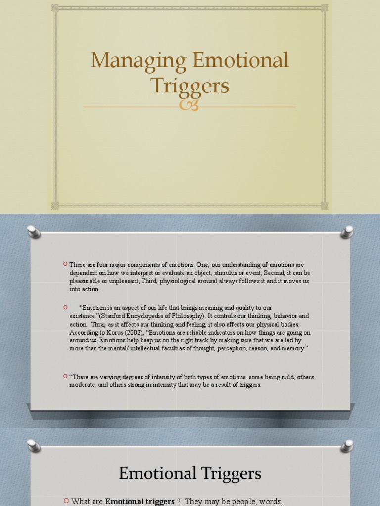 Managing Emotional Triggers | PDF | Emotions | Feeling