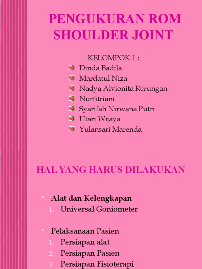 Pengukuran Rom Shoulder-1 | PDF