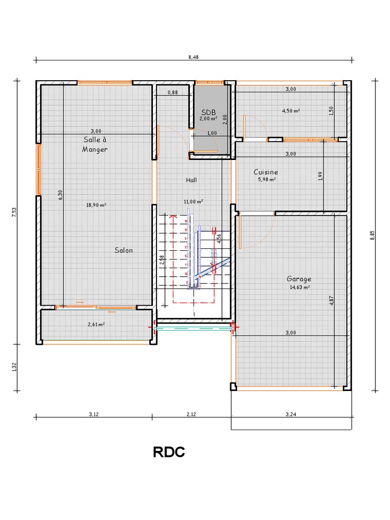 Plan R+1 001 - Cote RDC | PDF