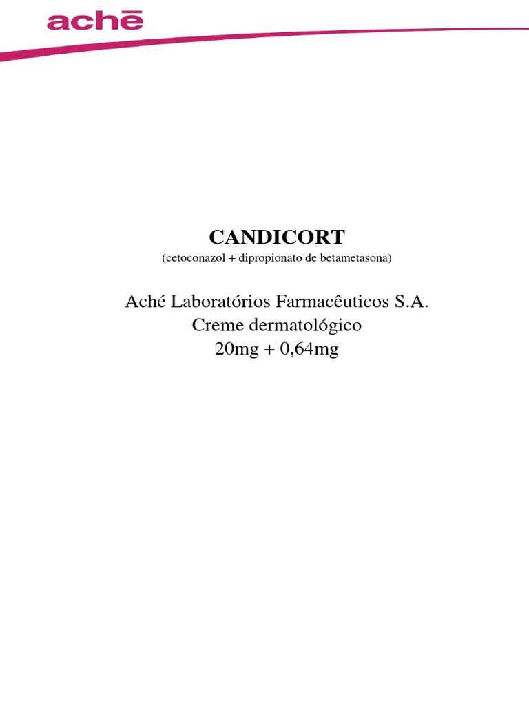 CANDICORT | PDF | Farmacêutico | Infecção