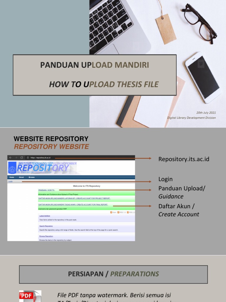 Cara Upload Mandiri TA - How To Upload Thesis File | PDF | Written Communication | Computing
