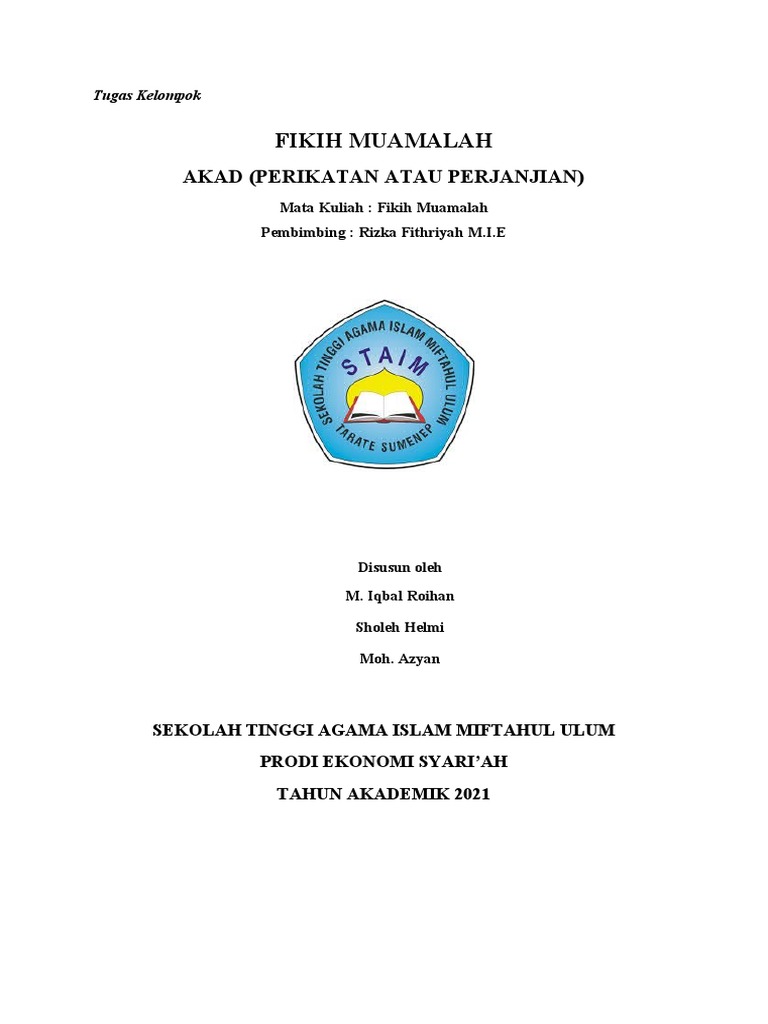 Pengertian dan Syarat Akad Fikih Muamalah | PDF