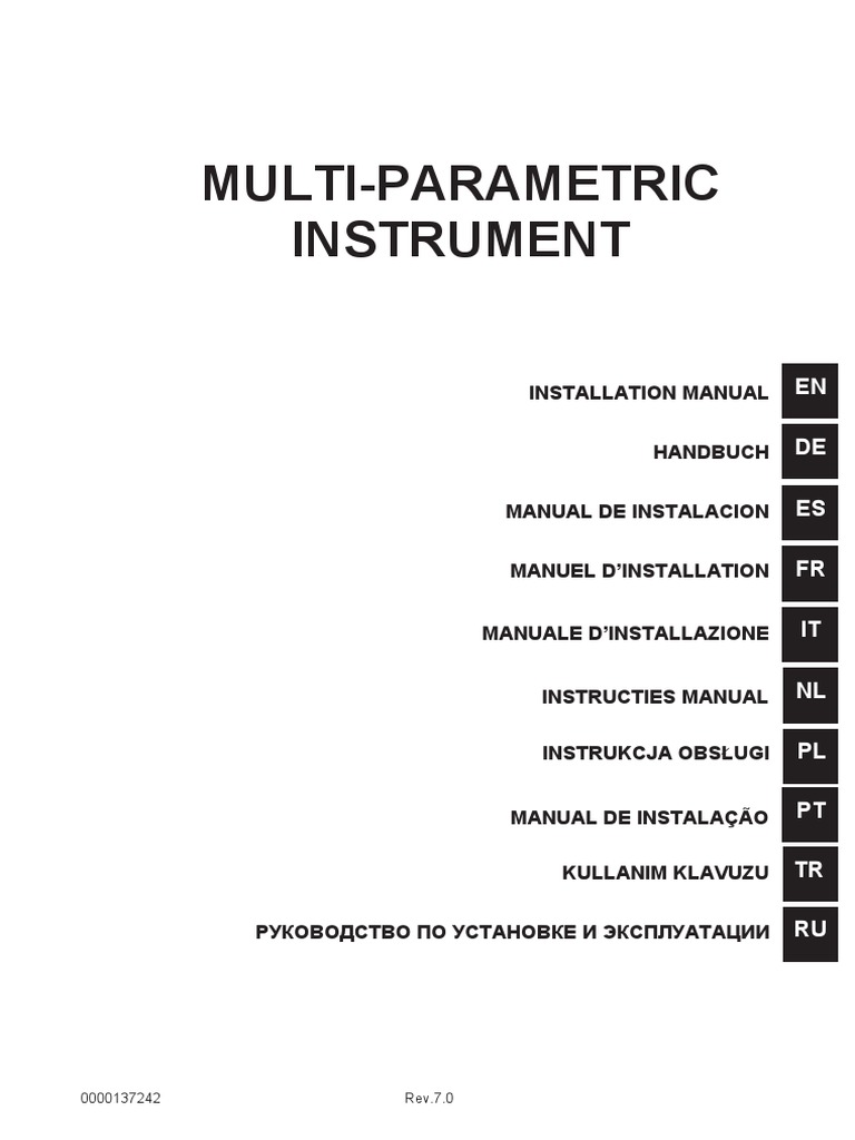 Multi-Parametric Instrument: Installation Manual | PDF | Power Supply ...