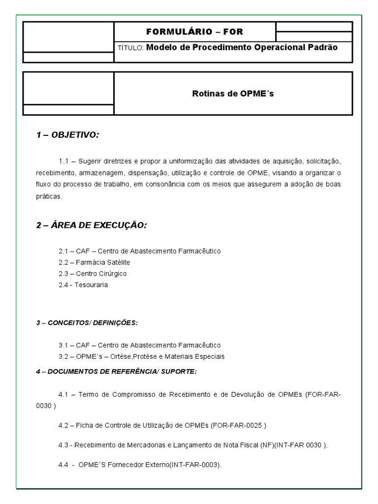 Modelo POP OPME | PDF | Recibo